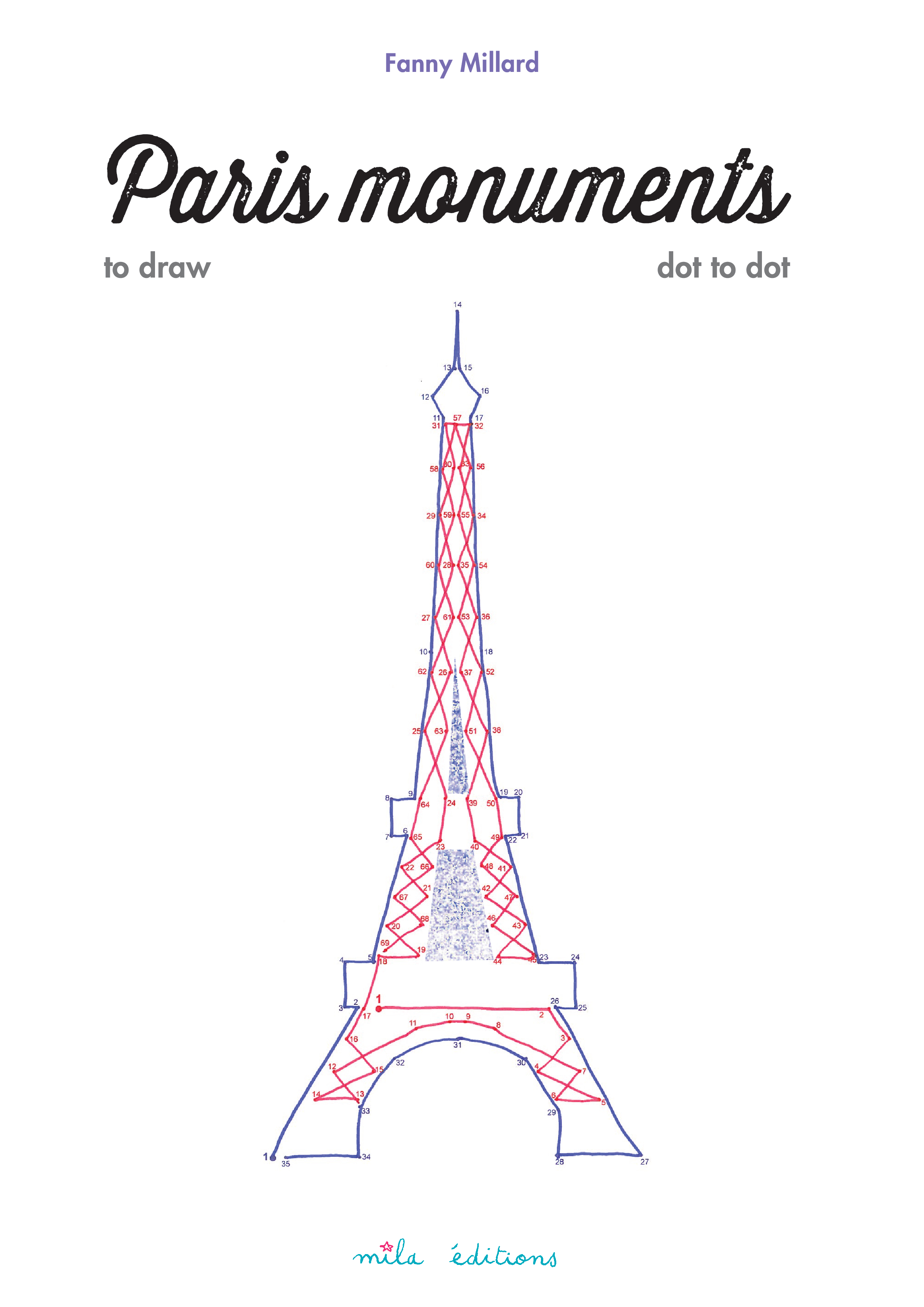 Paris monuments to draw dot to dot 22 monuments easy to do! - broché ...